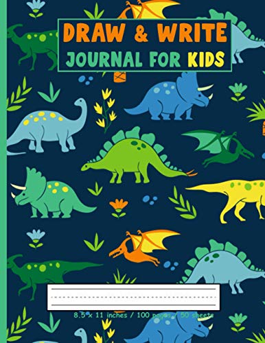 Draw and Write Journal For Kids (Dinosaur): Grades K-2: Primary ...