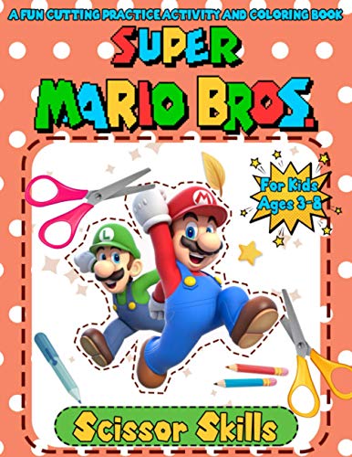 Super Mario Bros Scissor Skills: Crayola Creativity Coloring And ...