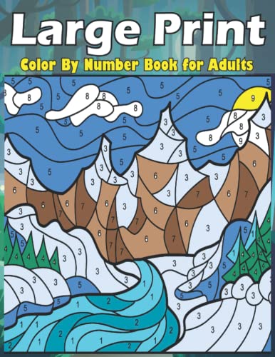 Large Print Color By Number Book For Adults: Activity Coloring Book for ...