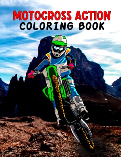 Motocross Action Coloring Book: A Kids Coloring Book Featuring ...