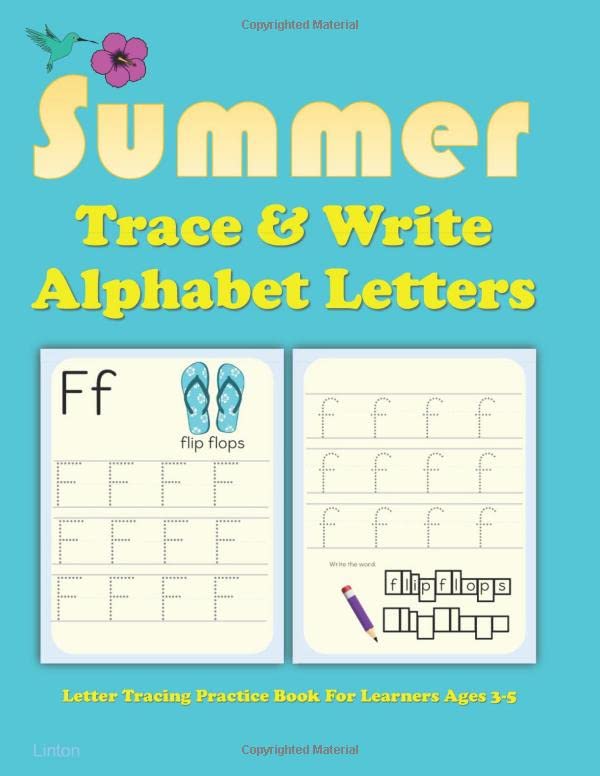 Summer Trace & Write Alphabet Letters: Letter Tracing Practice Book For ...