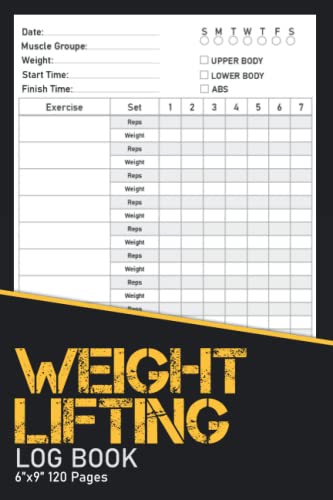 Weight Lifting Log Book: weight lifting training log book | Weight Lift ...