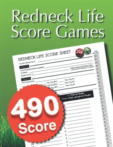 Redneck Life Score Sheet: 490 Score Sheets, Lettre Size. by Kali ...