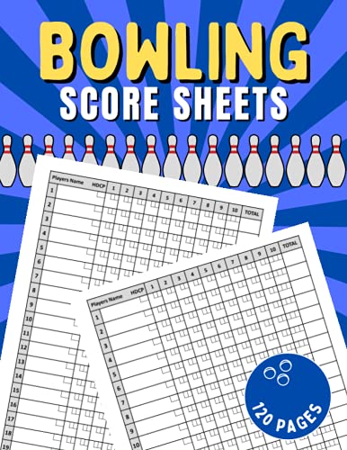 Bowling Score Sheets: 120 Large Score Sheets for Scorekeeping | Bowling ...
