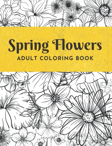 Adult Coloring Book For Dementia: Spring Flowers Cover: For Dementia ...