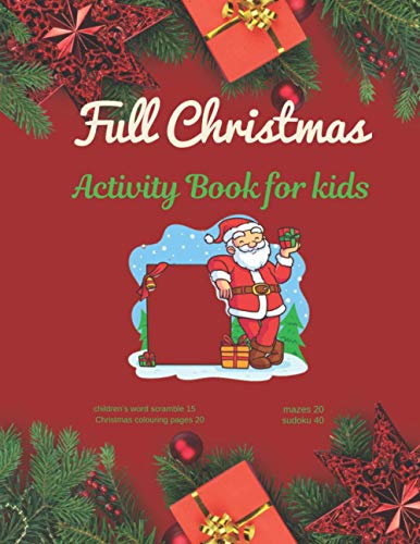 Full Christmas Activity Book for kids: children’s word scramble ...