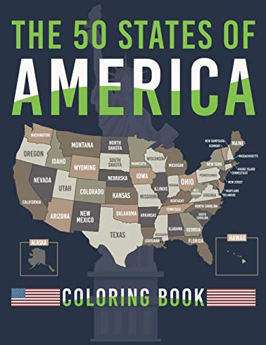 The 50 States Of America Coloring Book: A Great Geography Gift For Kids ...