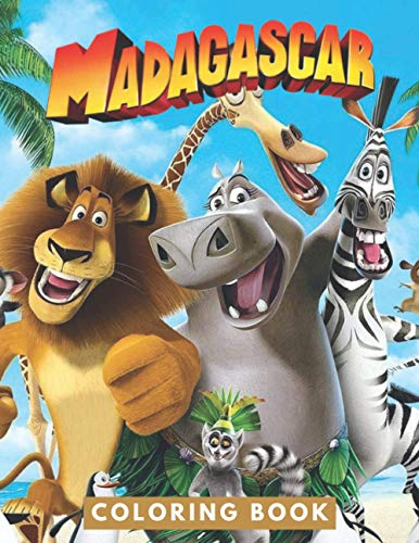 Madagascar Coloring Book: Perfect Christmas Gift For Kids And Adults ...