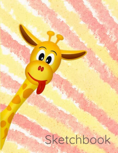 Cartoon Giraffe Sketchbook: Cute Giraffe Sketchbook, kids drawing book ...