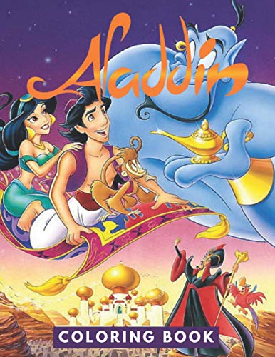 Aladdin Coloring Book: Perfect Christmas Gift For Kids And Adults Who ...