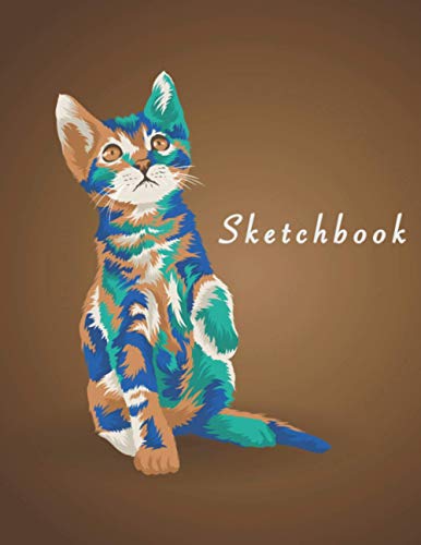 Sketchbook: Cute Cats Kawaii sketchbook for kids +100 Pages of 8.5"x11 ...