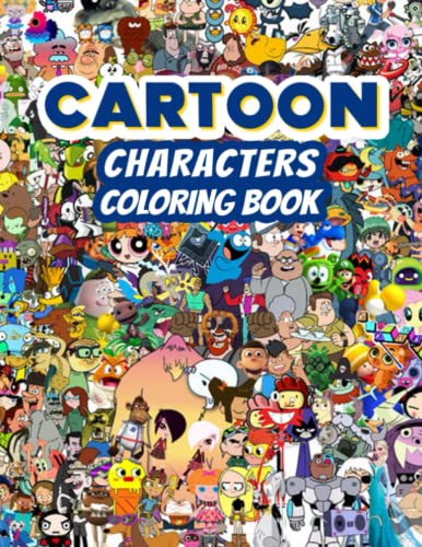 250+ Cartoon Characters Coloring Book: Coloring Book with Beautiful and ...