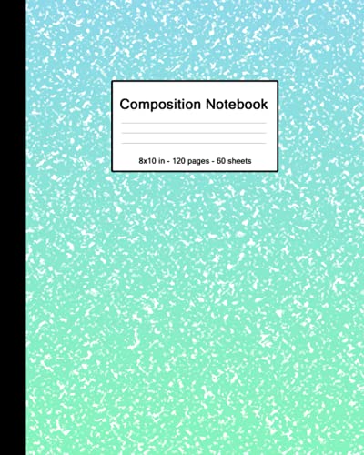Composition Notebook: Blank Wide Ruled Paper Notebook - Wide Lined ...