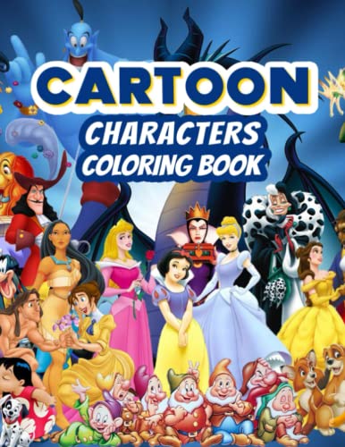 250+ Cartoon Characters Coloring Book: Coloring Book with Beautiful and ...