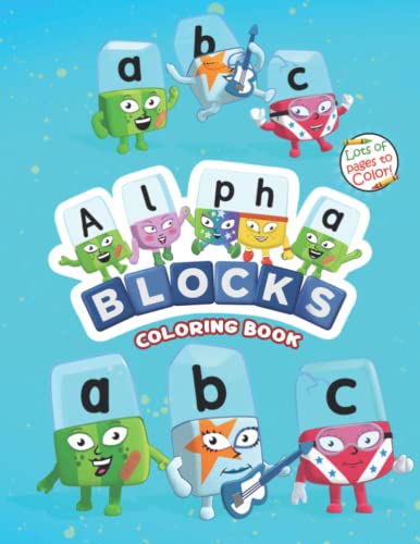 Alphablocks Coloring Book: Amazing Coloring Book With Many Alphablocks ...
