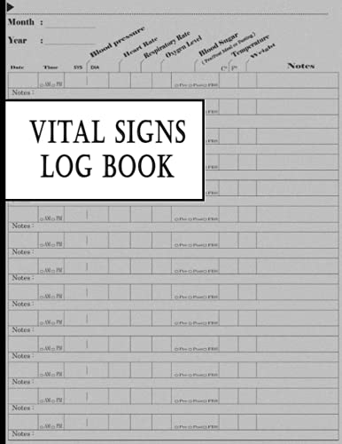 Vital Signs Log Book: Personal Health Record Keeper And Logbook. Vital ...