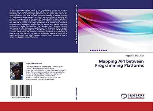 Mapping API between Programming Platforms by Yogesh Padmanaban | Goodreads