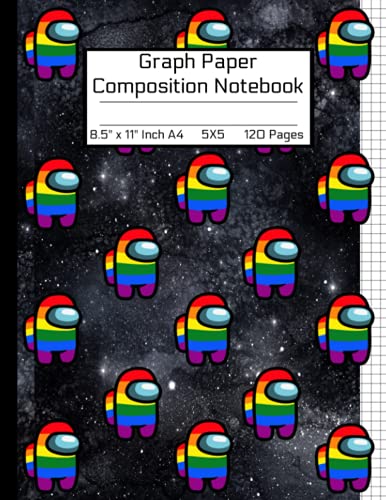 Among Us A4 Graph Paper Composition Notebook: Awesome LGBTQ+ Book ...