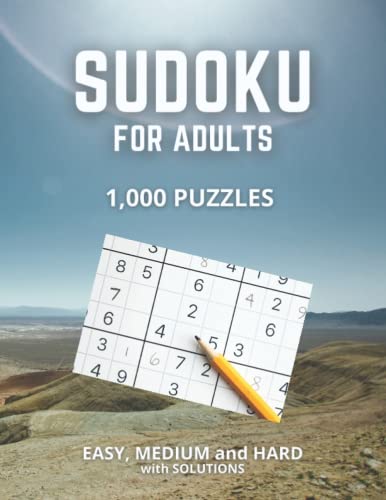 Sudoku for Adults 1,000 Puzzles Easy, Medium and Hard with Solutions ...