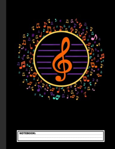 Music Notes Treble Clef Musician Music Notebook: Lyrics Notebook To ...