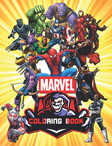 Marvel Coloring Book: Jumbo Super Heroes Colouring Book For Kids, Teens ...