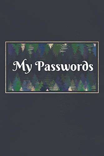 My Passwords: Black Password Keeper ~ Password Organizer Book Mini ...