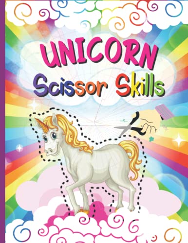 Unicorn Scissor Skills Activity Book: Cut and Paste Books for Kids ...