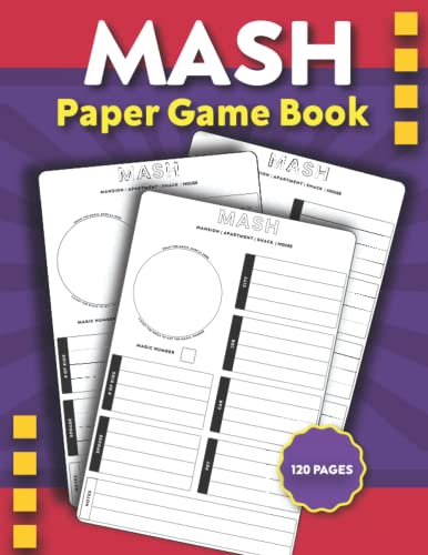Mash Paper Game Book: Paper and pen game for children | Large Mash Game ...