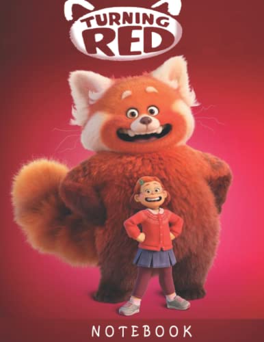 Turning Red Notebook: Turning Rẹd Panda 120 Pages College Wide Ruled ...