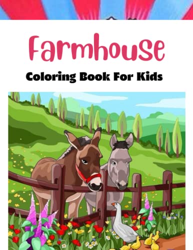 Farmhouse Coloring Book for kids: 50 hand draw illustration by Merciful ...