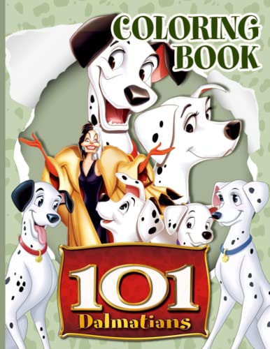 101 Coloring Book: Unofficial Adorable Dalmatians Stress-relief True ...