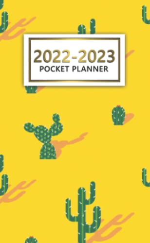 2022-2023 Pocket Planner: Cute Cactus 2 Year Monthly Schedule Agenda ...