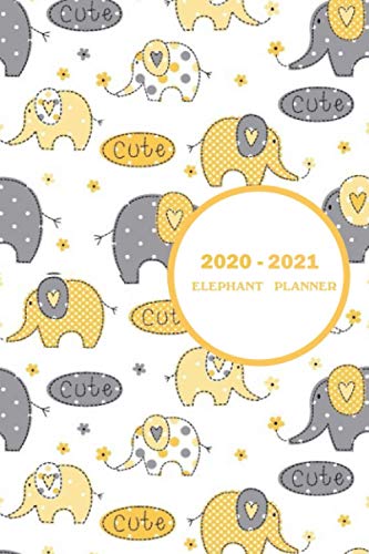 2020-2021 Elephent Planner: Simple Elephant Undated Planner 2020-2021 ...