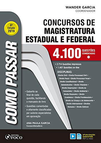 Como Passar Em Concursos De Magistratura Estadual E Federal : 4.100 Questões Comentadas - 4ª Ed ...