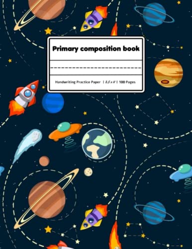 Primary Composition Book: Primary Story Journal Half Page Dotted ...