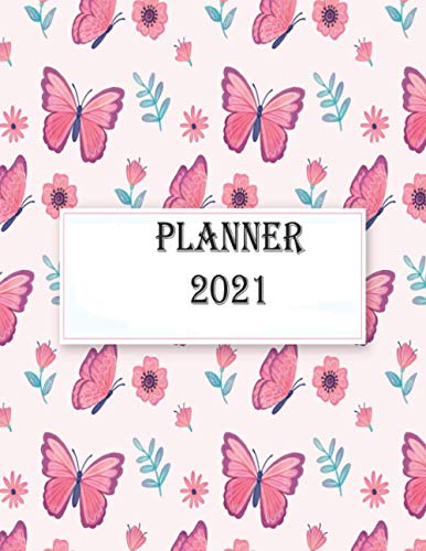2021 Planner: 2021 Planner -Butterflies Monthly Weekly Planner 2021 ...