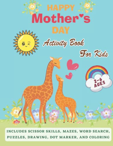 Funny and Happy Mother's Day Activity & Coloring Book for Kids: Ages 2 ...