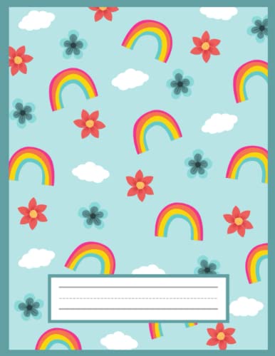 Primary School Journal: Draw and Write Rainbow Flowers Notebook for ...