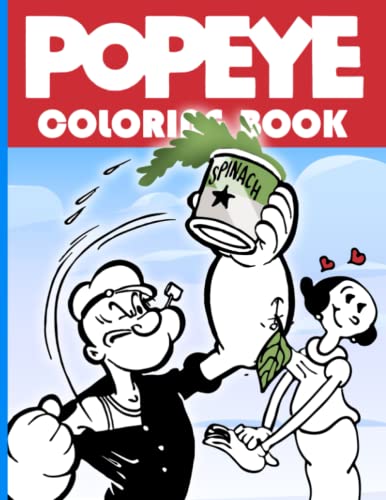 Popeye Coloring Book: Fun Color Be Happy Books For Adult Designed To ...