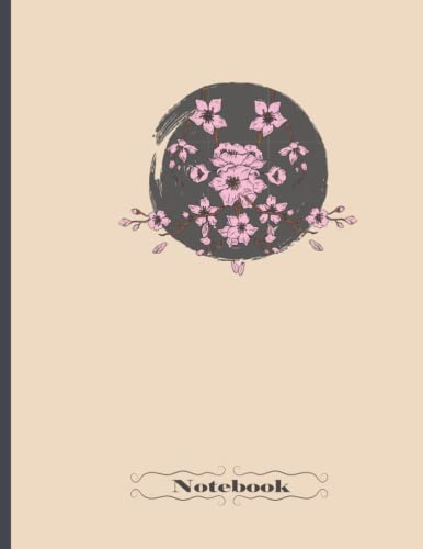 Aesthetic Notebook: college Ruled, Aesthetic Cherry blossom moon ...