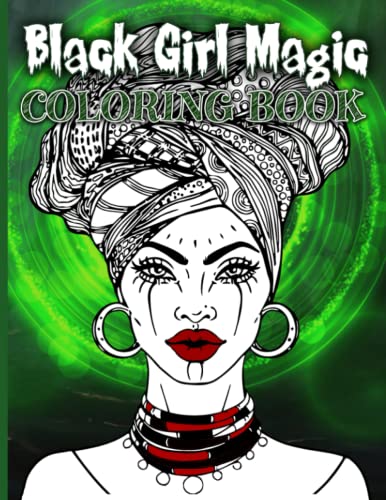 Black Coloring Book: Relieving Girl A Colouring Magic High-quality ...