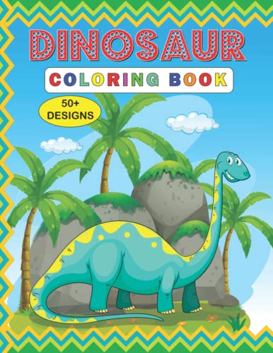 DINOSAUR Coloring Book: Dinosaur coloring book with 50+ realistic ...