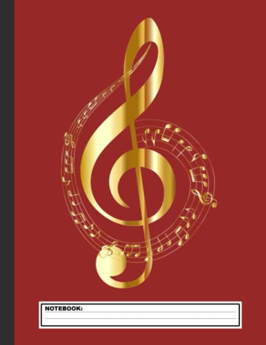 Music Note Notebook: Lyrics Notebook To Write In | Lined/Ruled Paper ...