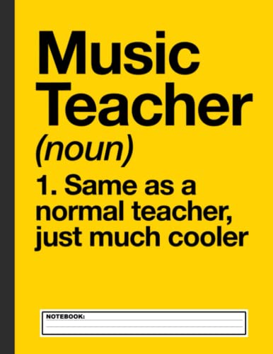 Music Teacher Definition Notebook: Lyrics Notebook To Write In | Lined ...