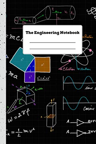 The Engineering Notebook: BLACK COVER, 6x9 in, 80 pages , QUAD RULED 5 ...