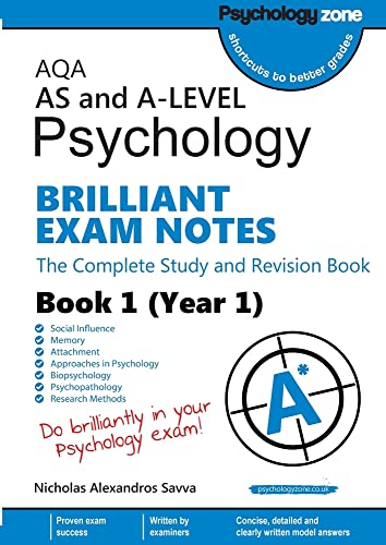 AQA AS and A-level Psychology BRILLIANT EXAM NOTES (Year 1): The ...