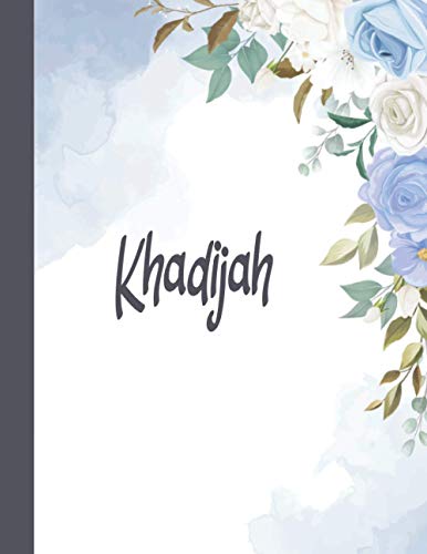 Khadijah Floral Sketchbook: Personalized Floral Sketchbook with ...