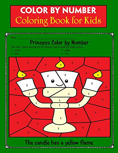 Color By Number Coloring Book for Kids: 50 Unique Color By Number ...