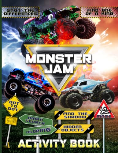 Monster Activity Book: All Amazing A Large Print Jam Dot To Find Shadow ...
