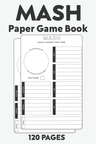 Mash Paper Game Book: Paper and pen game for children | Large Mash Game ...